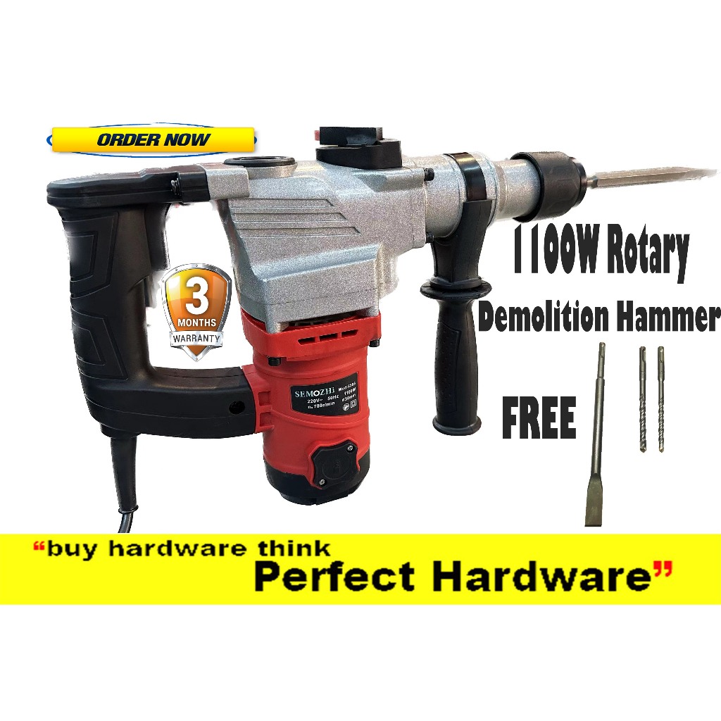 Demolition Hammer Pick Break Concrete Electric Hammer Mesin Ketuk ...