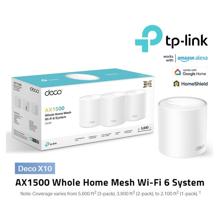 TP Link Deco X10 AX1500 Whole Home Mesh WiFi-6 / Deco X50 AX3000 Mesh ...