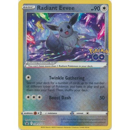 Radiant Eevee - SWSH230 - Radiant Rare Pokemon Sword & Shield Promos ...