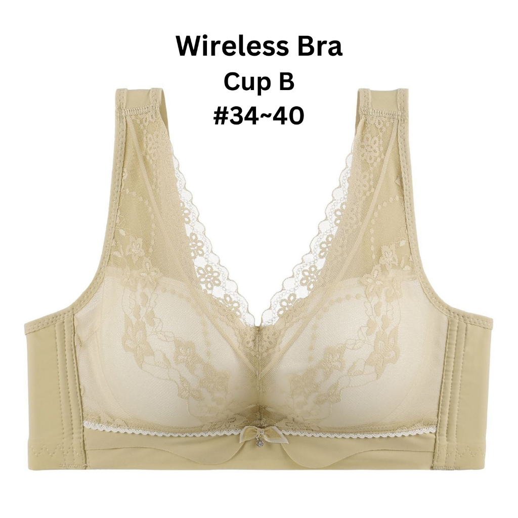 Premium Quality Lace Wireless Ladies Bra Cup B Saiz 34~40 Gather Up ...