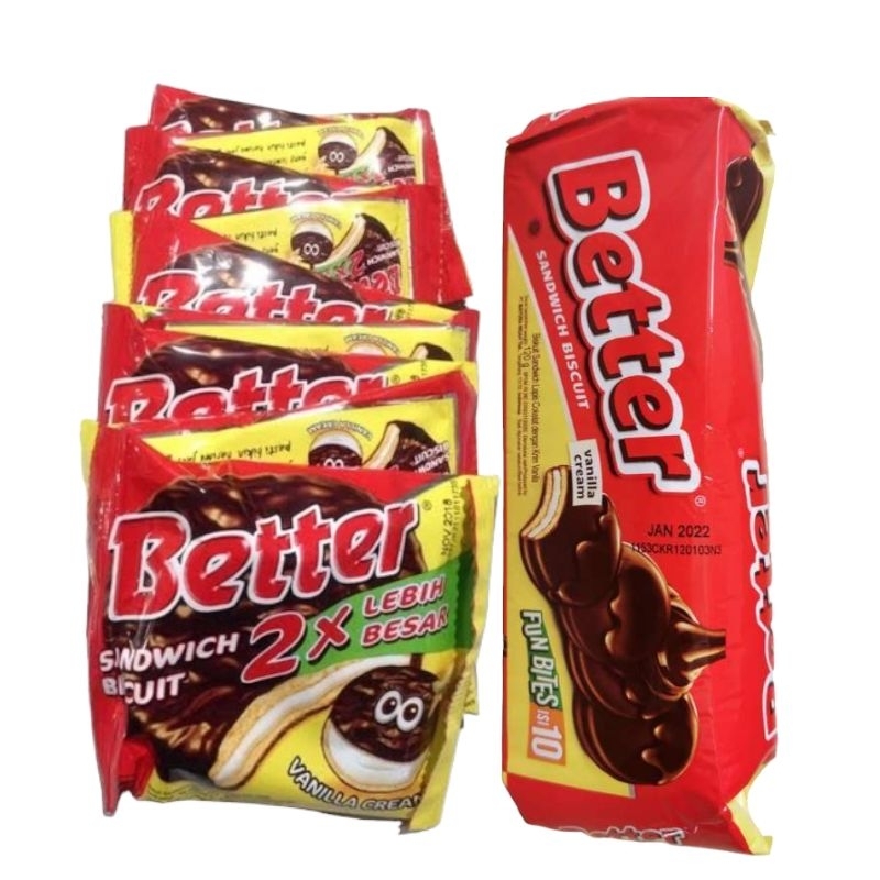 BETTER Biscuit Sandwich CHOCOLATE VANILLA | Shopee Malaysia