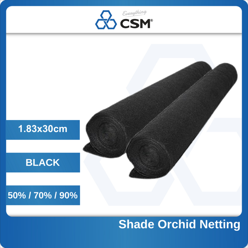 CSM 1.83M X 30M Black Sun Shade Orchid Net 50% 70% 90 Jaring Hitam ...