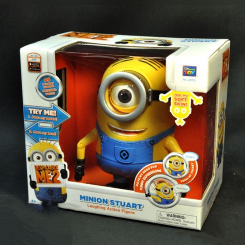 ThinkWay Toy Despicable Me 2 - Minion Stuart Laughing Action Figure ...