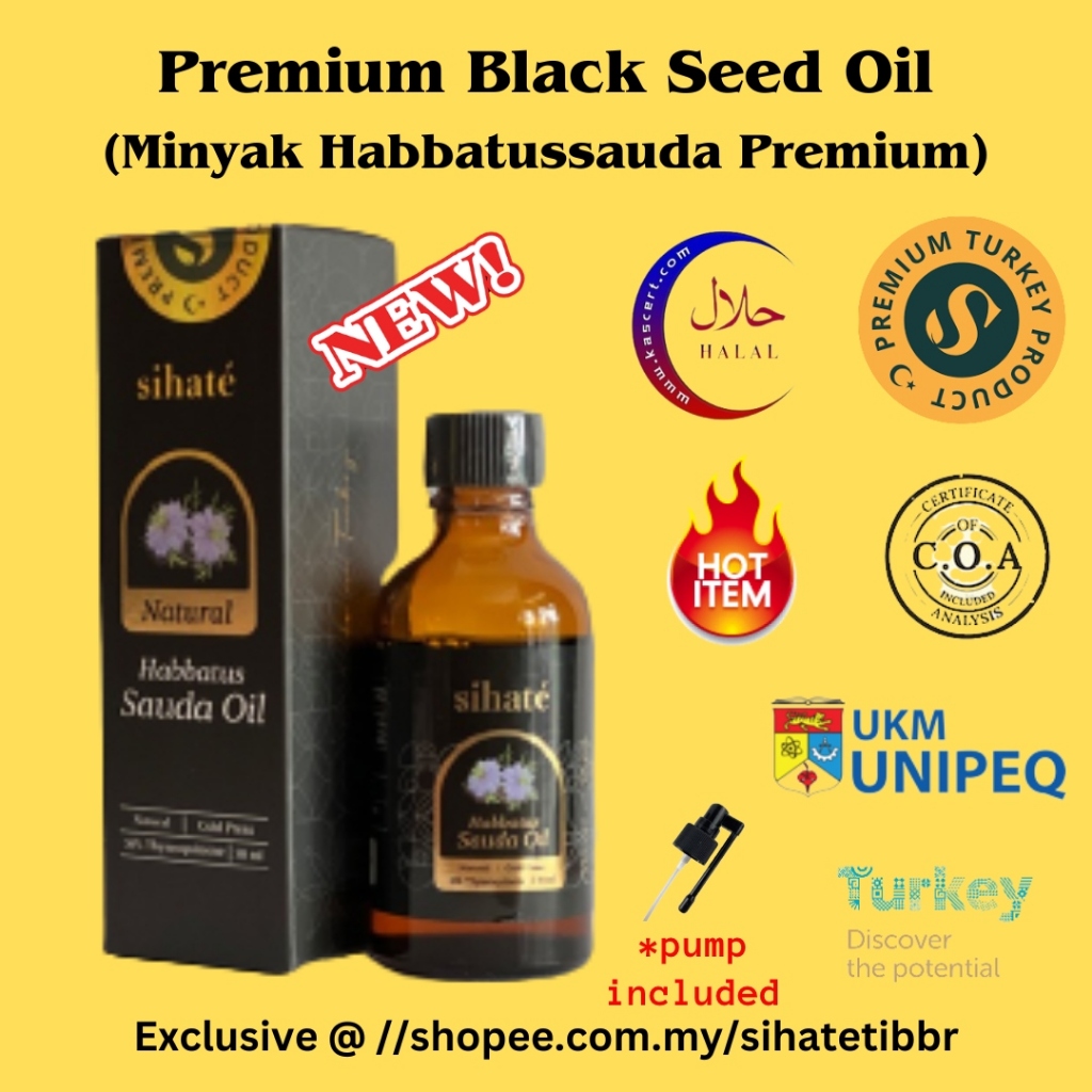 🌟MUST HAVE🌟 Sihate Premium Habbatus Sauda Oil / Minyak Habbatus Sauda ...