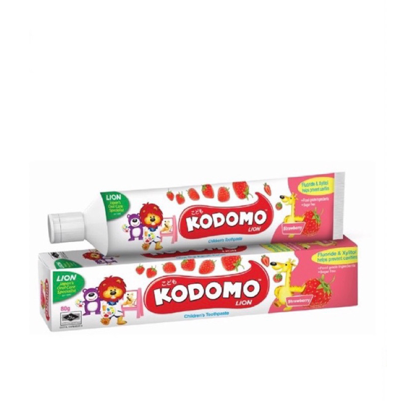 Kodomo Lion Children's Toothpaste 40g ( Orange / Strawberry) | Shopee ...