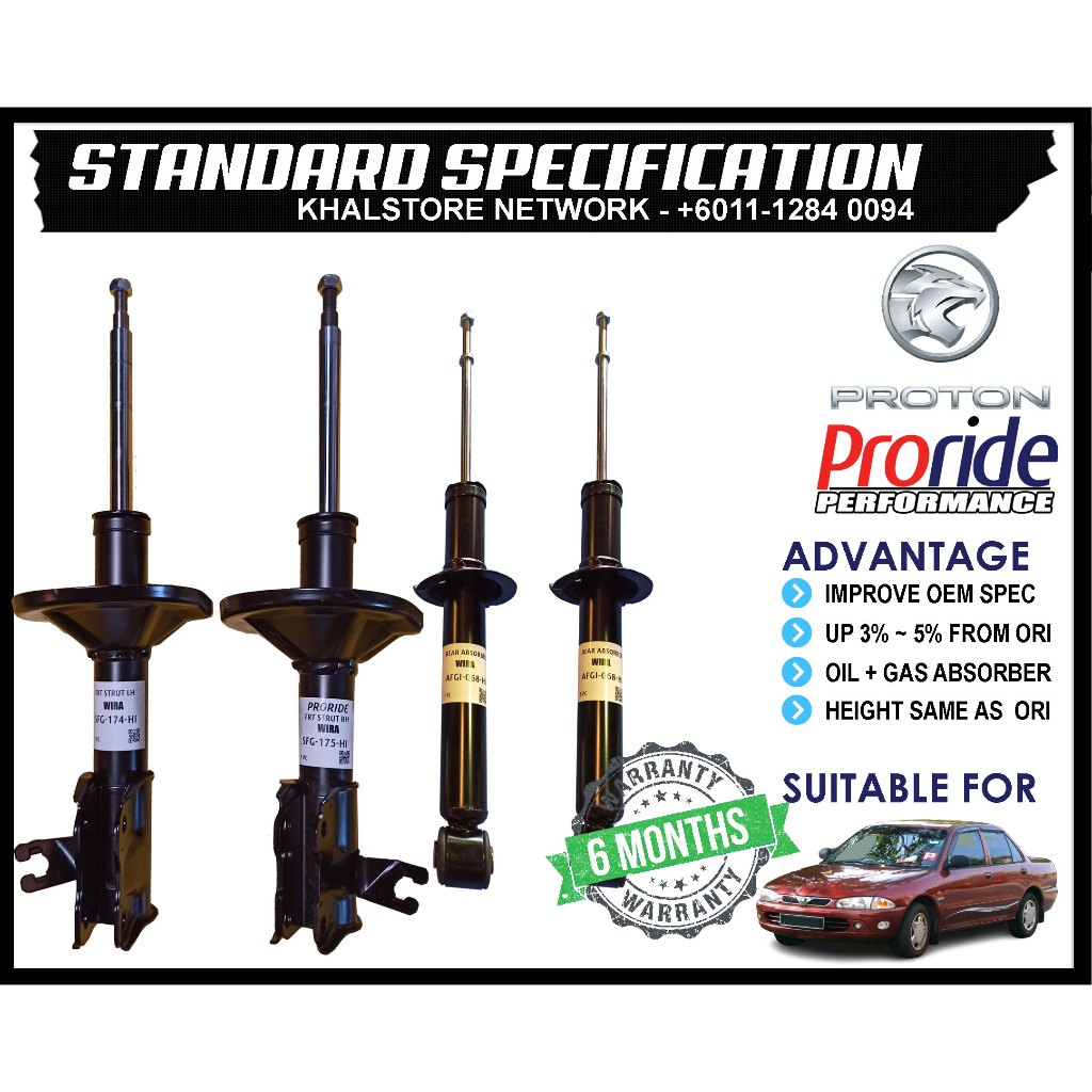 Proride Wira 1.5 Satria 1.3 Standard Absorber (2pcs, 4pcs) Exsober ...