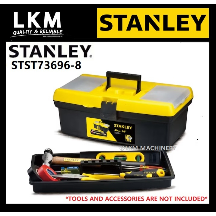 ORIGINAL STANLEY Tool Box 40cm/16'' Hand Tools Slide-in Organizer Kotak ...