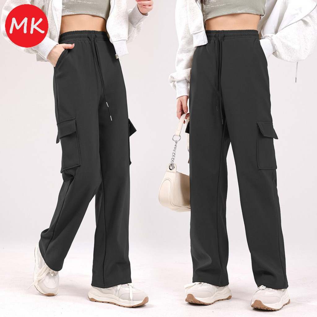 baju raya 2025 cargo pants women long pants women drawstring casual ...