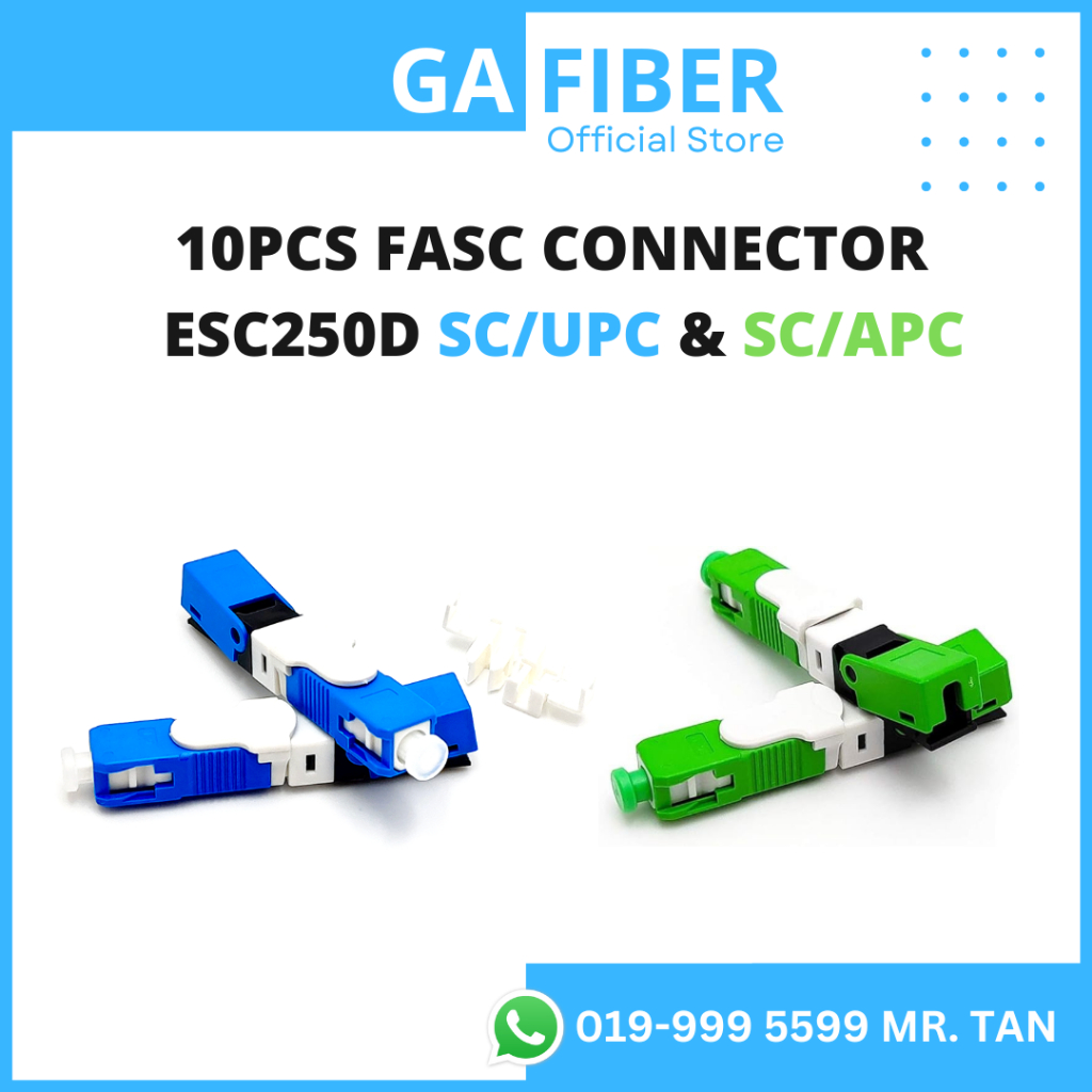 10PCS FTTH SC/UPC & SC/APC Fiber Optic Connector FASC Connector ...