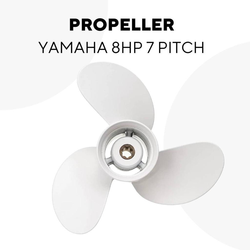 YAMAHA 8HP PROPELLER 7 PITCH (8-1/2 X 7") BUSH TYPE OUTBOARD SPAREPART ...