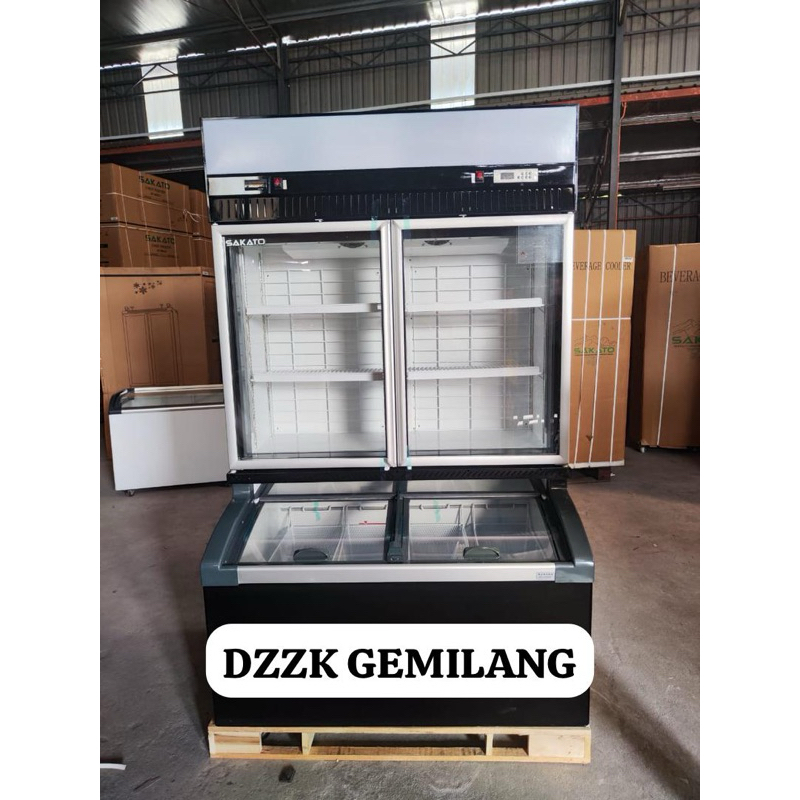 SAKATO- Showcase Cabinet Display Combine Chiller/Freezer (370L/440L ...
