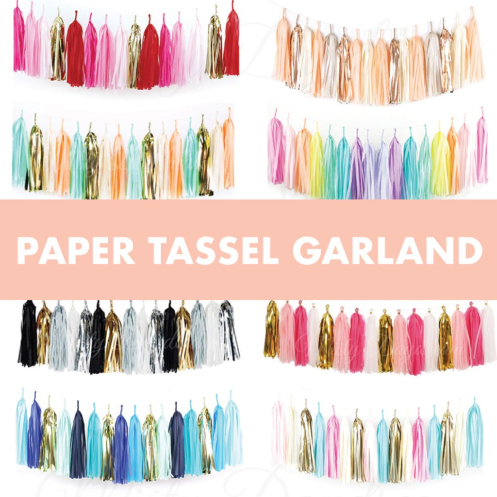 5pcs/pack DIY Tissue Paper Tassel Party Garland Event & Birthday ...