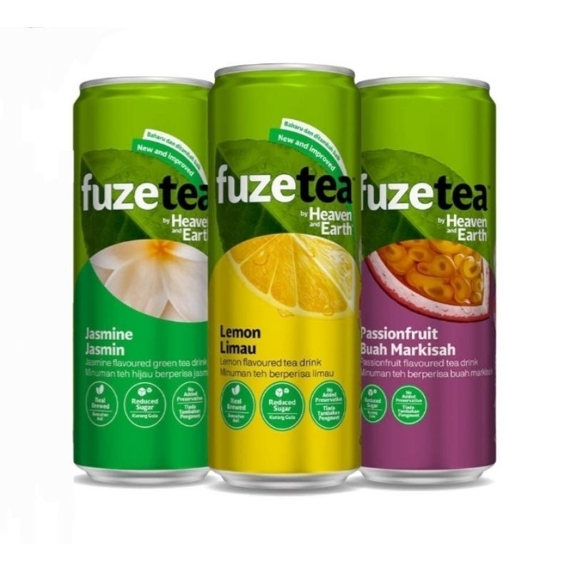 Fuze Tea by Heaven & Earth Tea Drink (12x300ml) Ice Lemon Tea / Passion ...