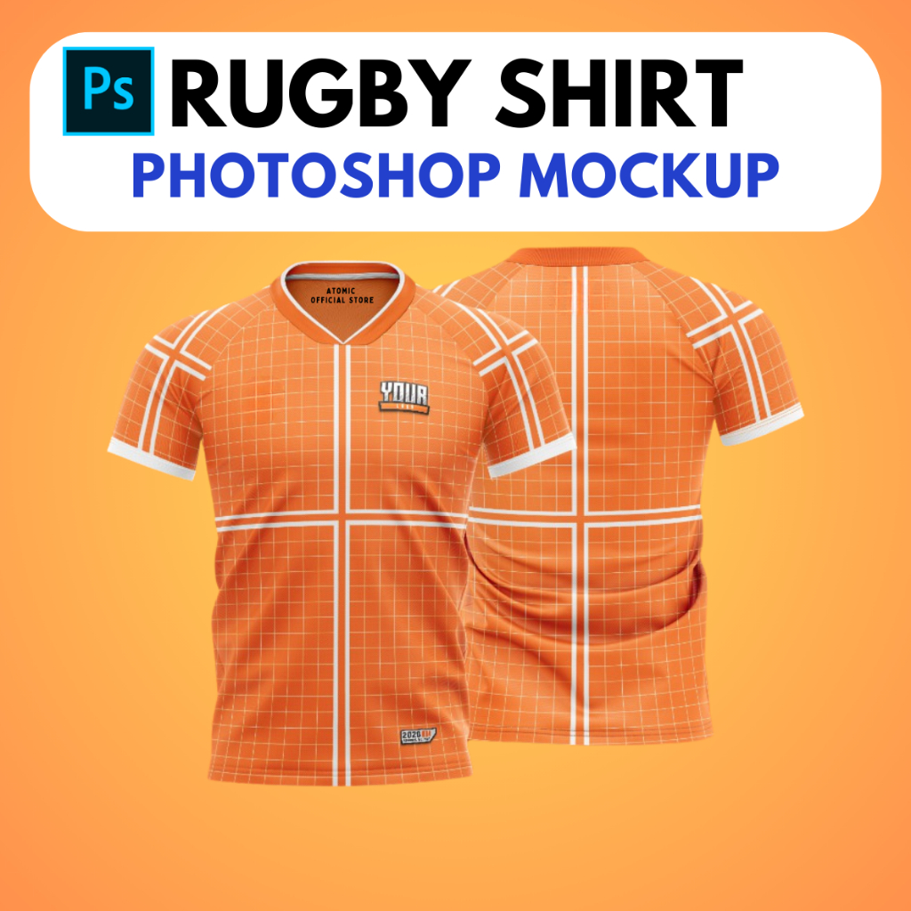 🔥INSTANT🔥 Rugby Shirt Mockup Photoshop Template (Editable PSD File ...