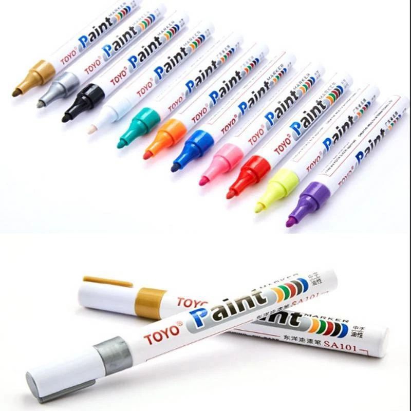 Toyo Marker Pen Permanent Multipurpose Waterproof Colourful Paint ...