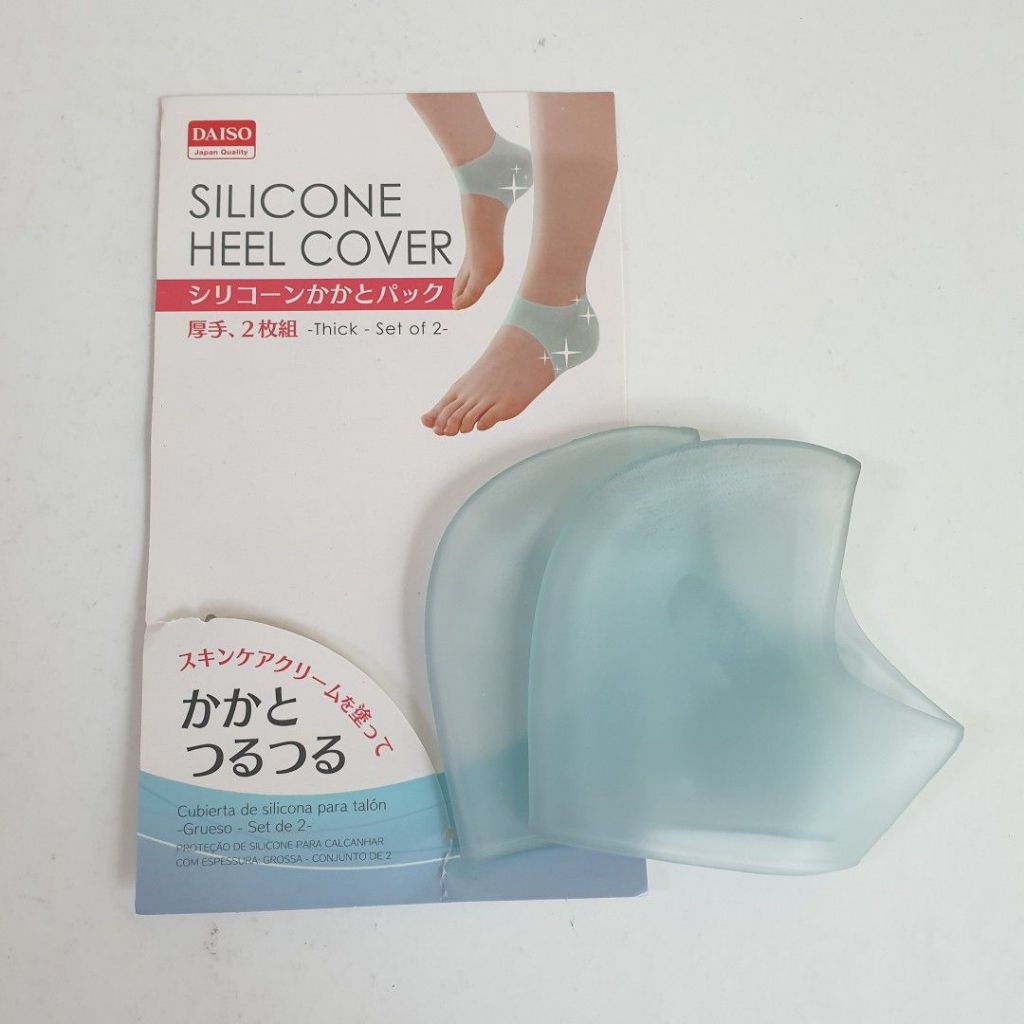 Daiso Silicone Heel Cover Thick 2pc Stretchable Rubber Pain Relief ...