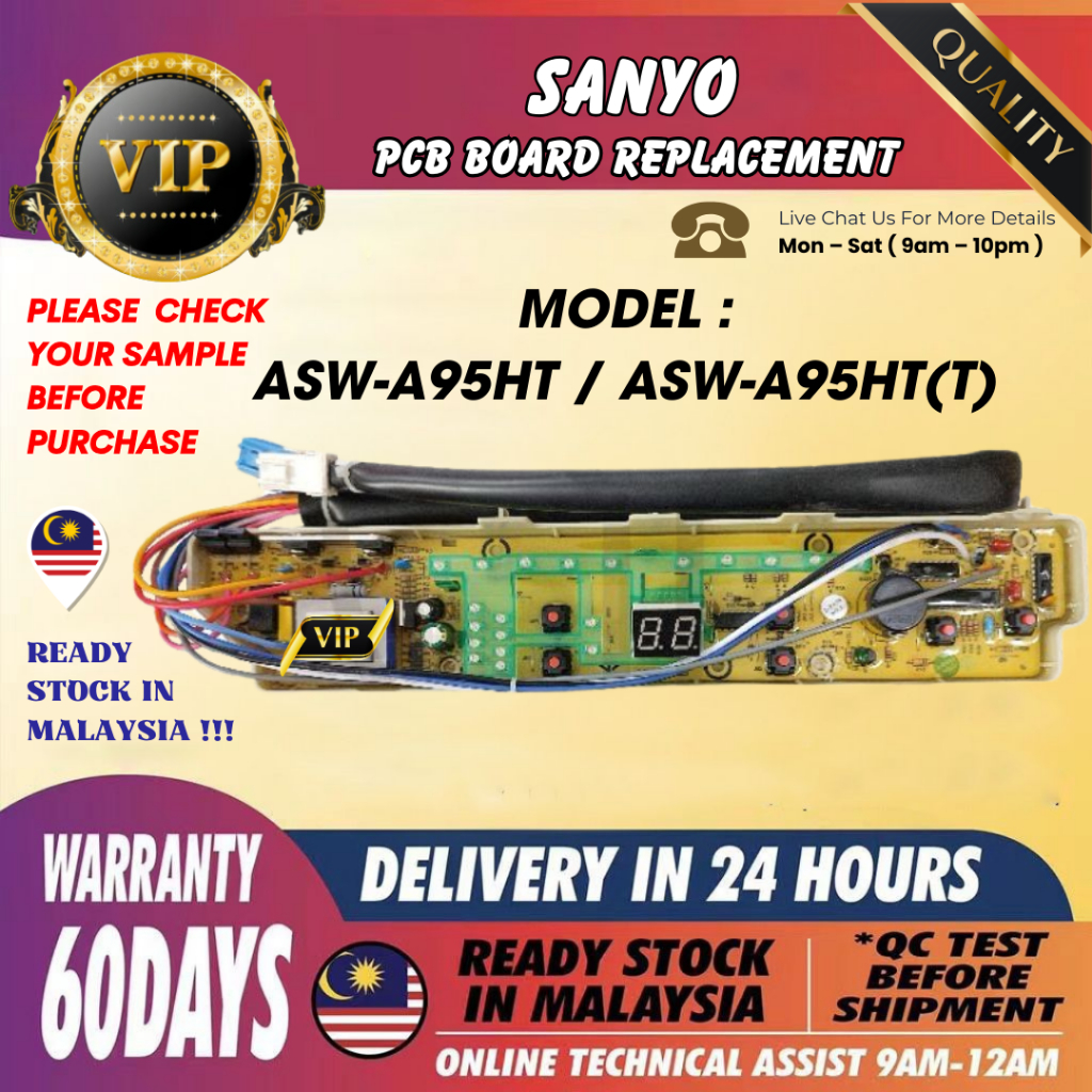 ASW-A95HT / ASW-A95HT(T) Sanyo washing machine PCB board (CONTROL BOARD ...