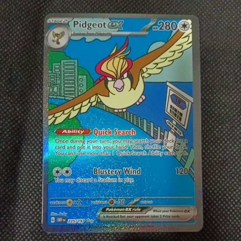 Pokemon Card TCG : Obsidian Flames : Pidgeot ex 225/197 Special ...
