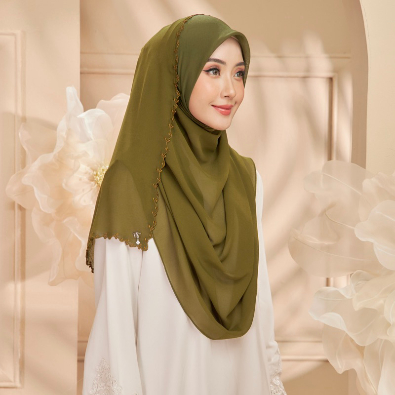 NEW DESIGN | Tudung Raya 2024 | Bawalshawl Sulam Dahlia | Awning cotton ...