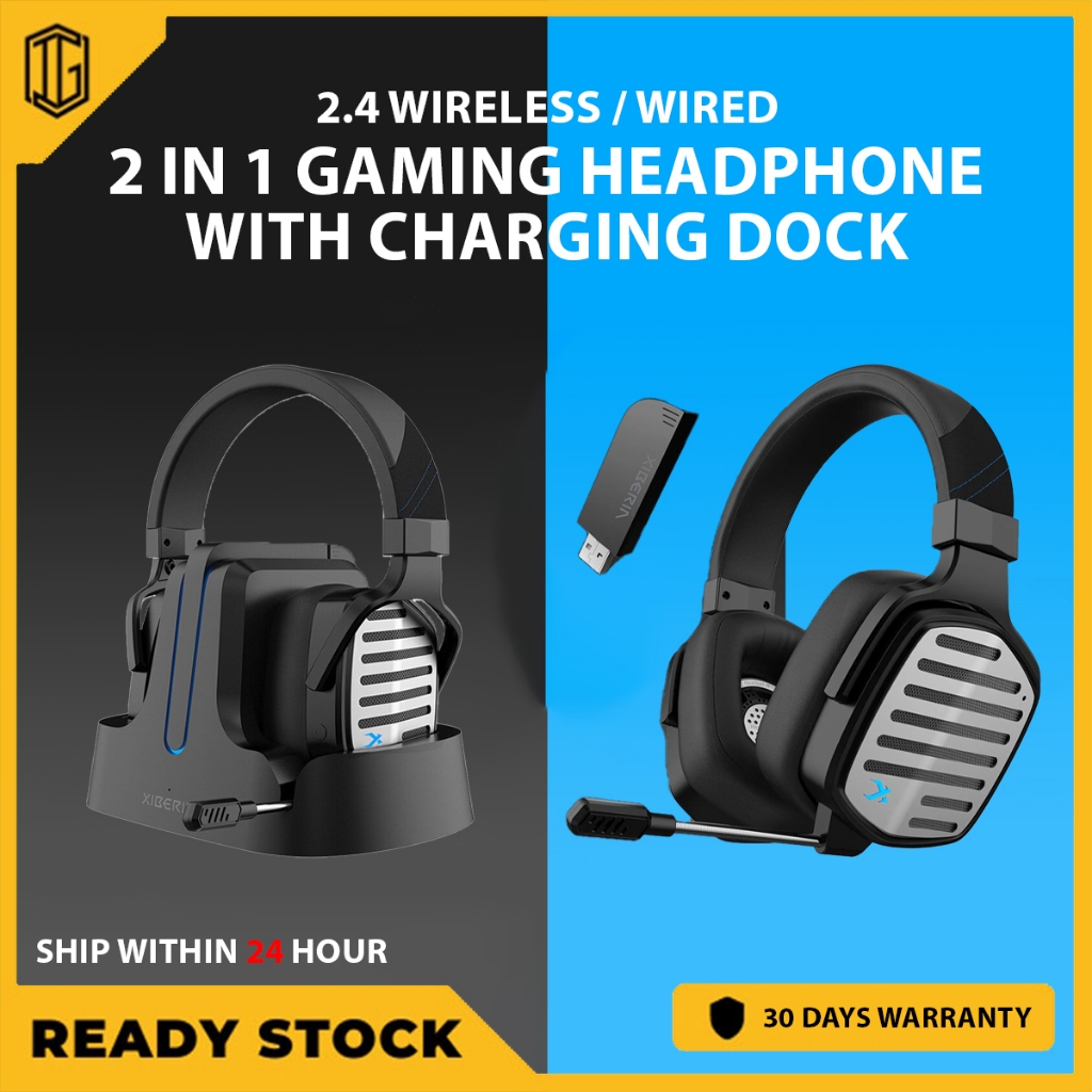XIBERIA G02 2.4GHz Wireless Headphone Gaming Headset With Wireless ...