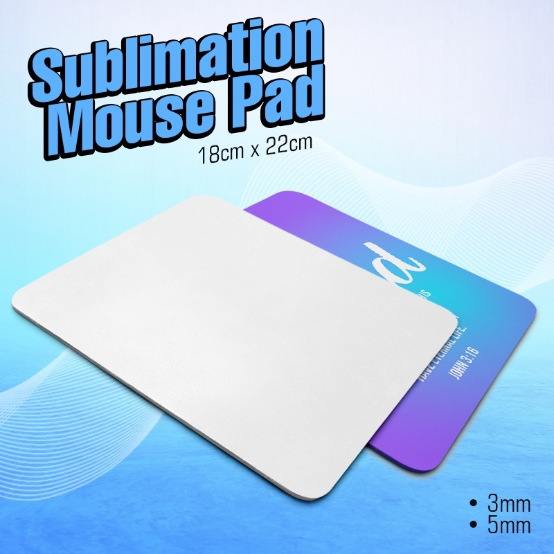 COD Sublimation Rubber Mouse Pad 3mm 5mm 18cm X 22cm Area Size ...