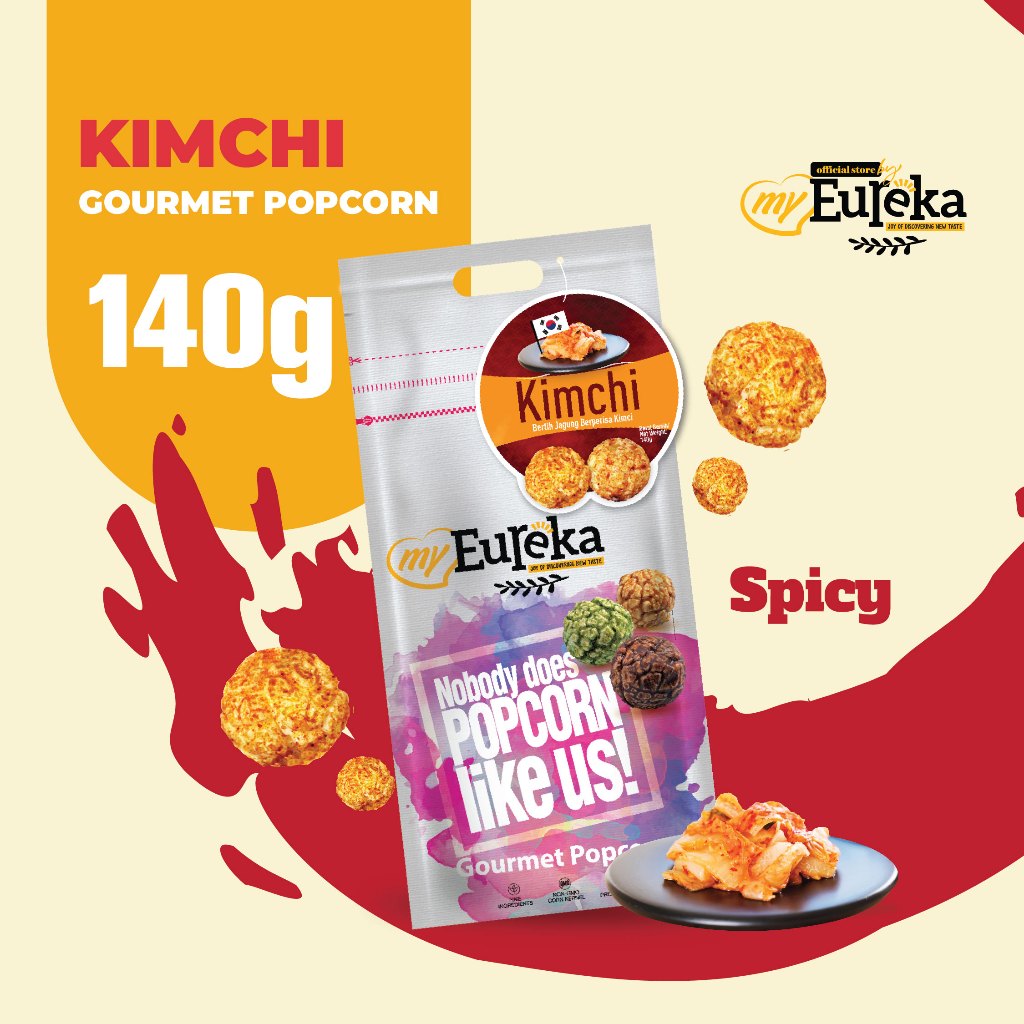 Eureka Kimchi Popcorn 140g Pack | Shopee Malaysia