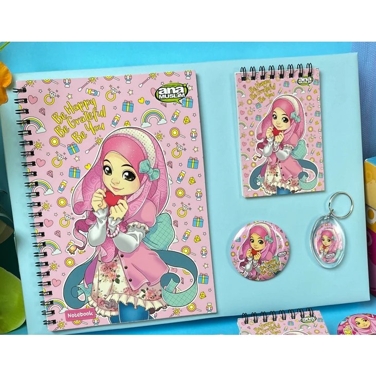 Merchandise Ana Muslim l Keychain Button Badge Notebook Notepad l ...