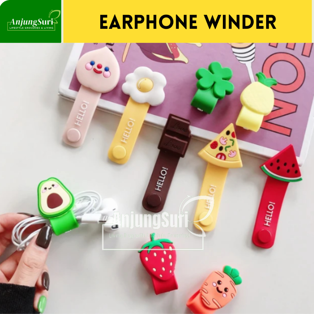 Earphone Cable Winder Pengikat Tali Cable USB Wayar Kemasan Wayar ...
