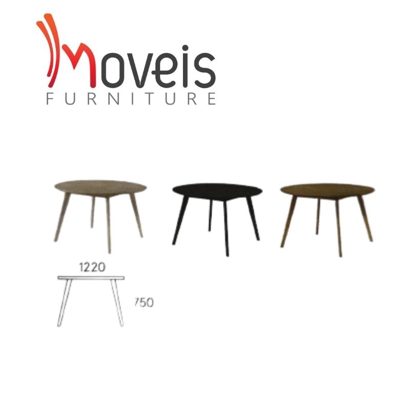 MITTI 4FT ROUND DINING TABLE # MEJA MAKAN BULAT #SOLID WOOD DINING ...