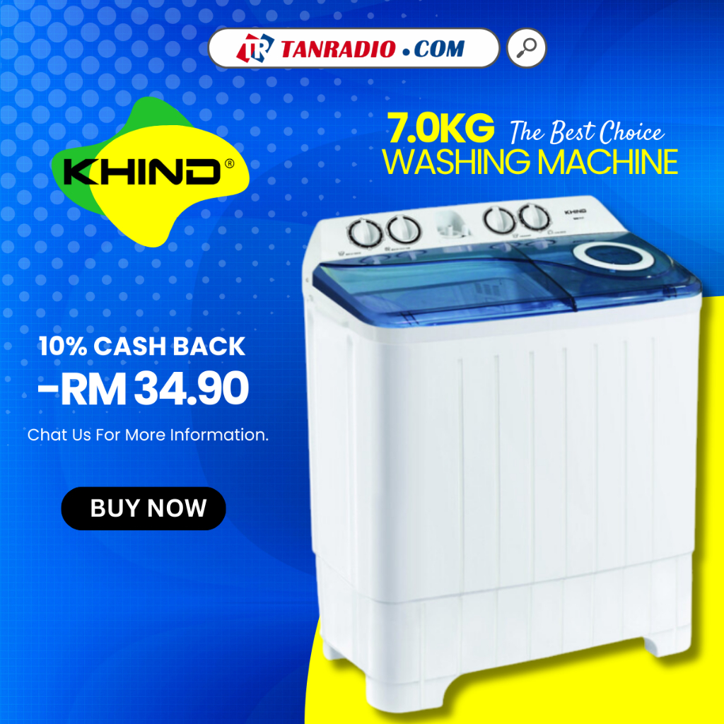 Khind Semi Auto Washing Machine Washer 洗衣机 (7kg) | Shopee Malaysia