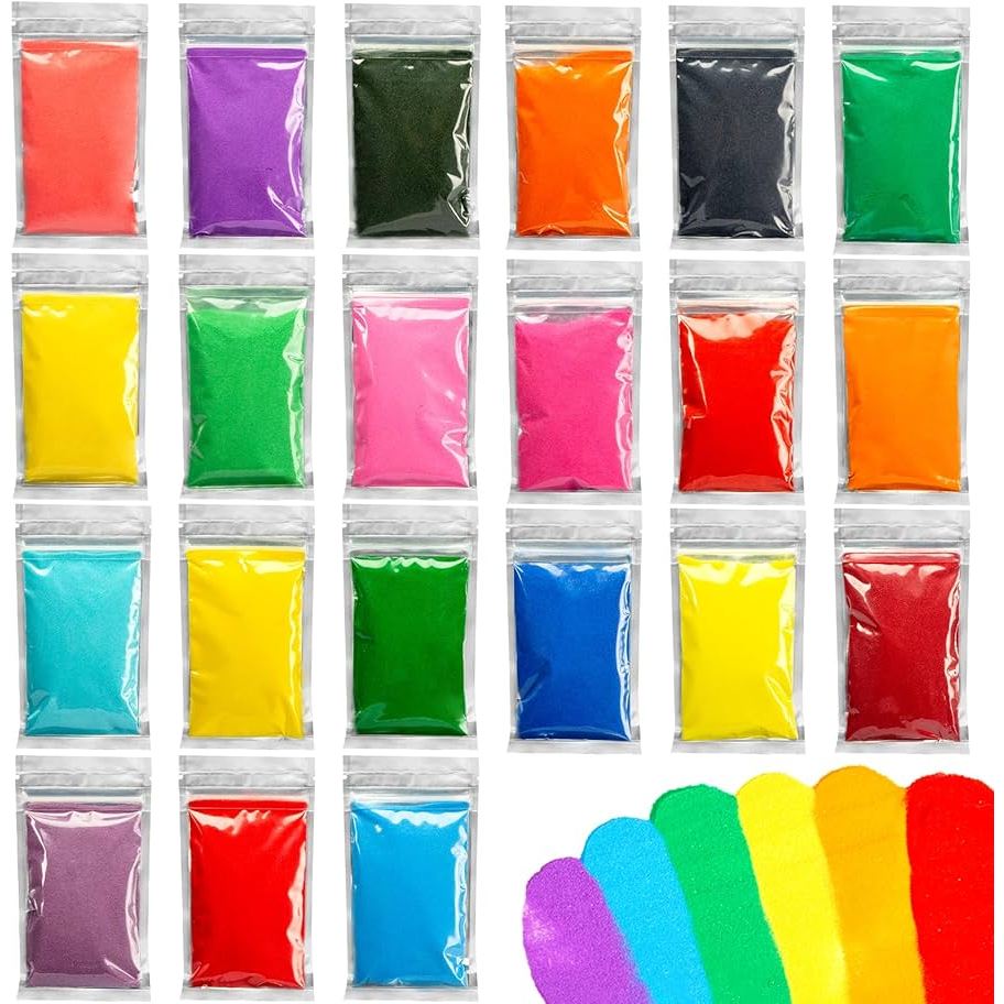 loose pack : color sand Art vassakal kumkum rangoli kolam holi powder ...