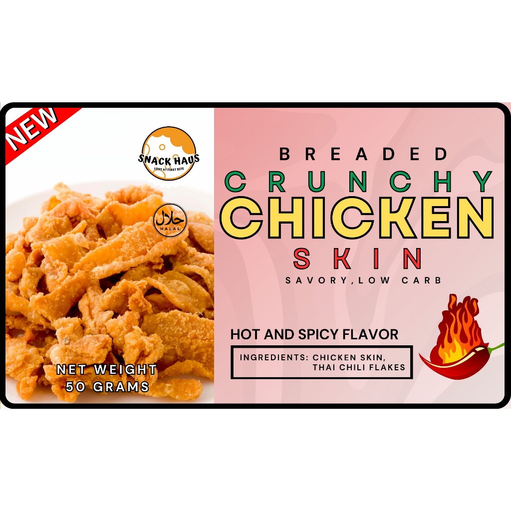 Chicken Skin Crunchy Savory Snack Crispy Chips Delight Halal Snek ...