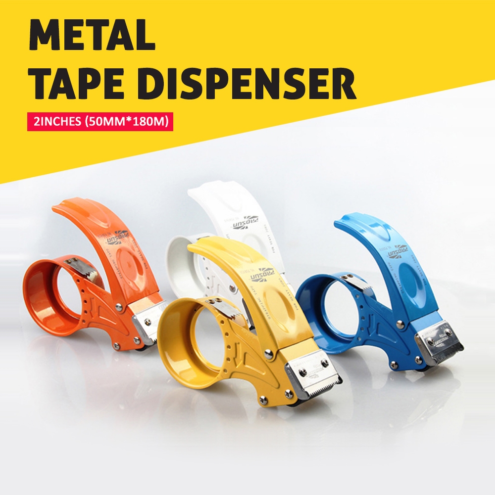Heavy Duty Ergonomic Metal Packing Tape Dispenser; BLUE ; Width: 45mm ...