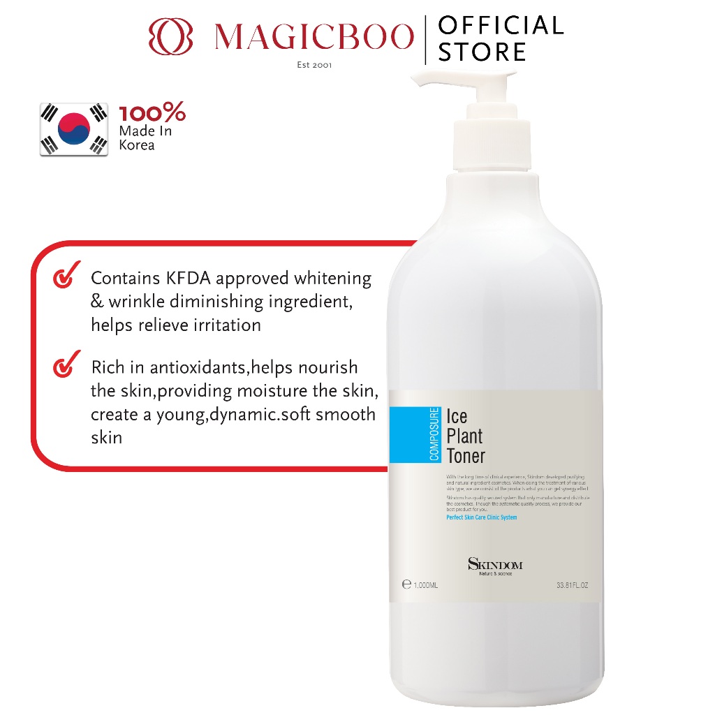 Magicboo Skindom Ice Plant Toner Moisturizing 1000ml | Shopee Malaysia