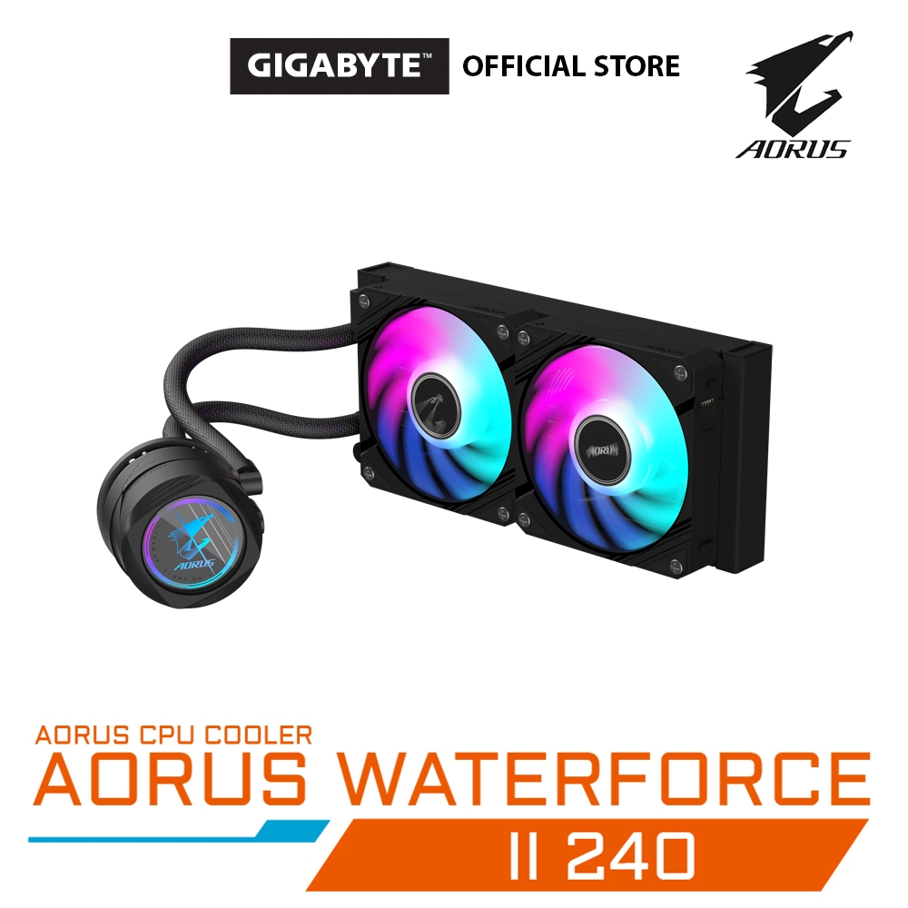 Gigabyte AORUS WATERFORCE II 240 AIO Liquid CPU Cooler Fan EZ-Chain For ...