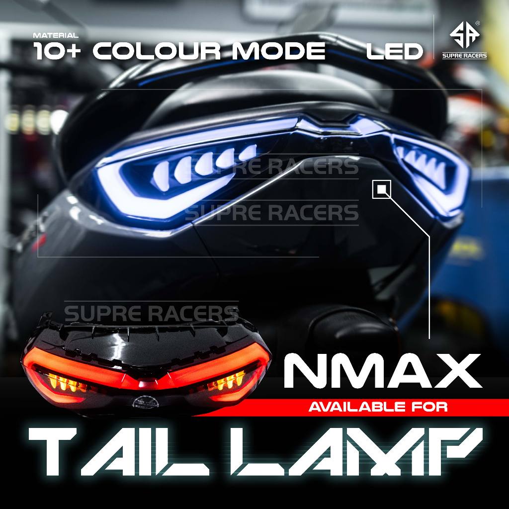 NMAX Tail Lamp I 10+Colour Mode I Running Light Design I NMAX I SP ...
