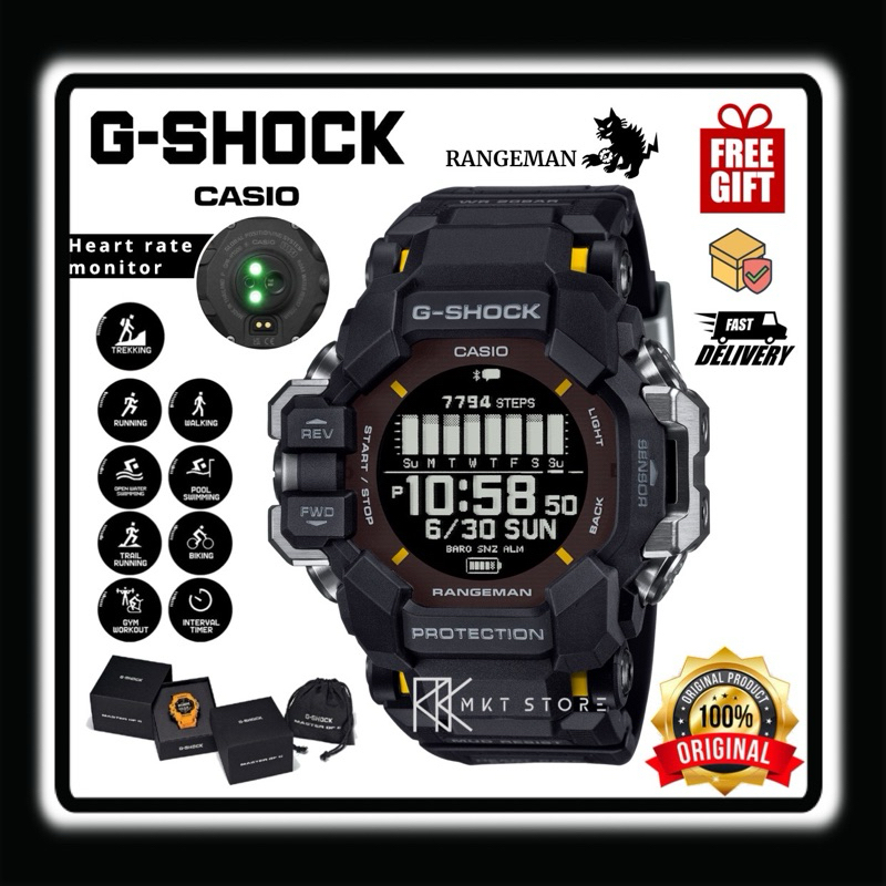 (JAPAN set) Original G-shock Rangeman with Heart Rate Monitor GPRH1000 ...