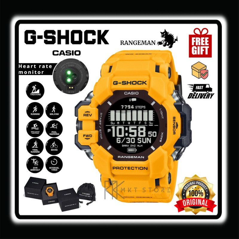 (JAPAN set) Original G-shock Rangeman with Heart Rate Monitor GPRH1000 ...