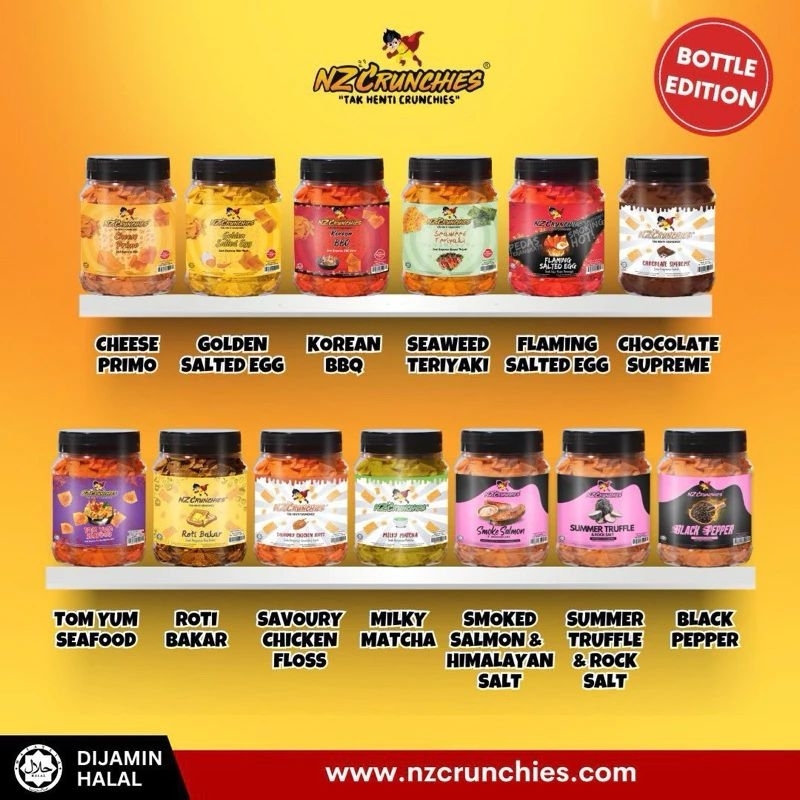 (READY STOCK) NZ CRUNCHIES SNEK KULIT POPIA (BOTOL) | Shopee Malaysia