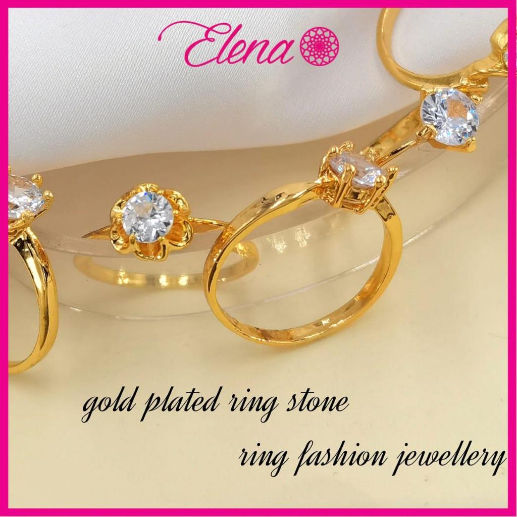 Elena Emas Ring - Cincin Batu Nikah Random (ER600) | Shopee Malaysia