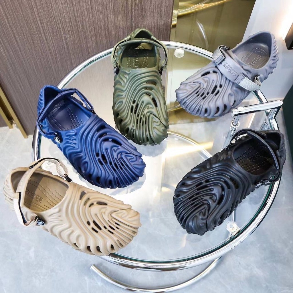 Crocs Pollex Clog Fingerprint Sports Sandals Hollow Breathable ins ...