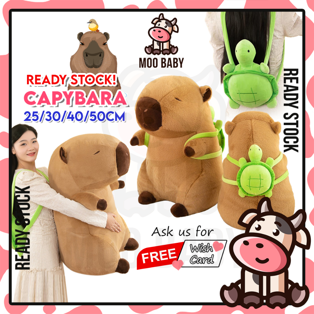 Moo Baby Capybara Plush Toy Cute Capibara Plushie Toy Anak Patung Comel ...