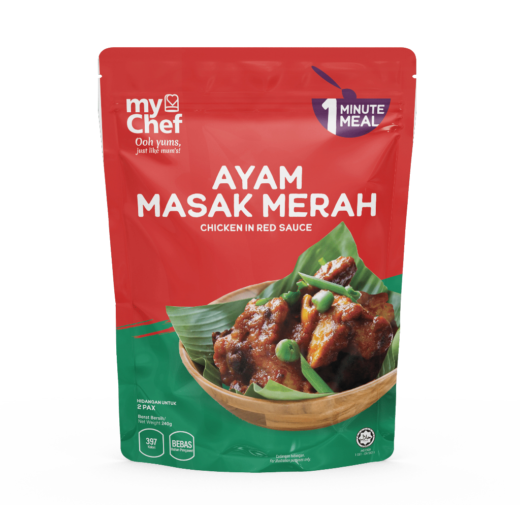MYCHEF Halal Ayam Masak Merah 240g | Makanan Ready To Eat | Healthy No ...