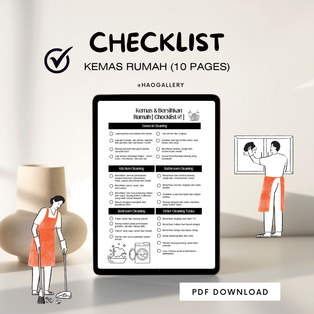 (PDF) CHECKLIST KERJA RUMAH UNTUK SURIRUMAH DAN KELUARGA | HOUSEWIFE ...