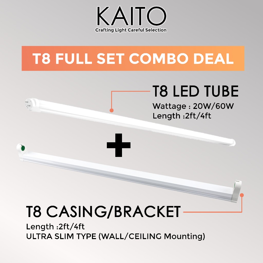 【FULL SET】 T8 LED Tube Lampu Led Siling Led Ceiling Light Panjang Lampu Kalimantang Led Set With ...