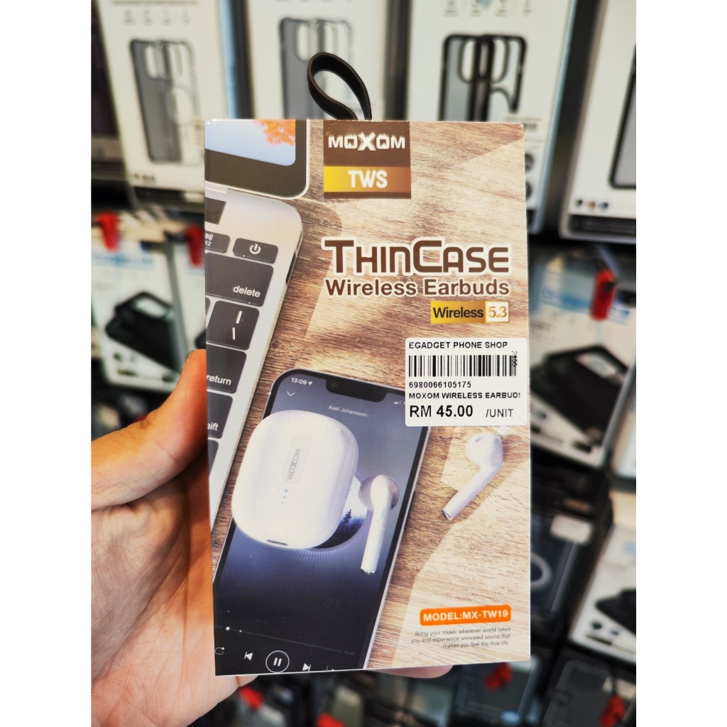 Moxom MX-TW19 ThinCase Bluetooth Wireless Earbuds | Shopee Malaysia