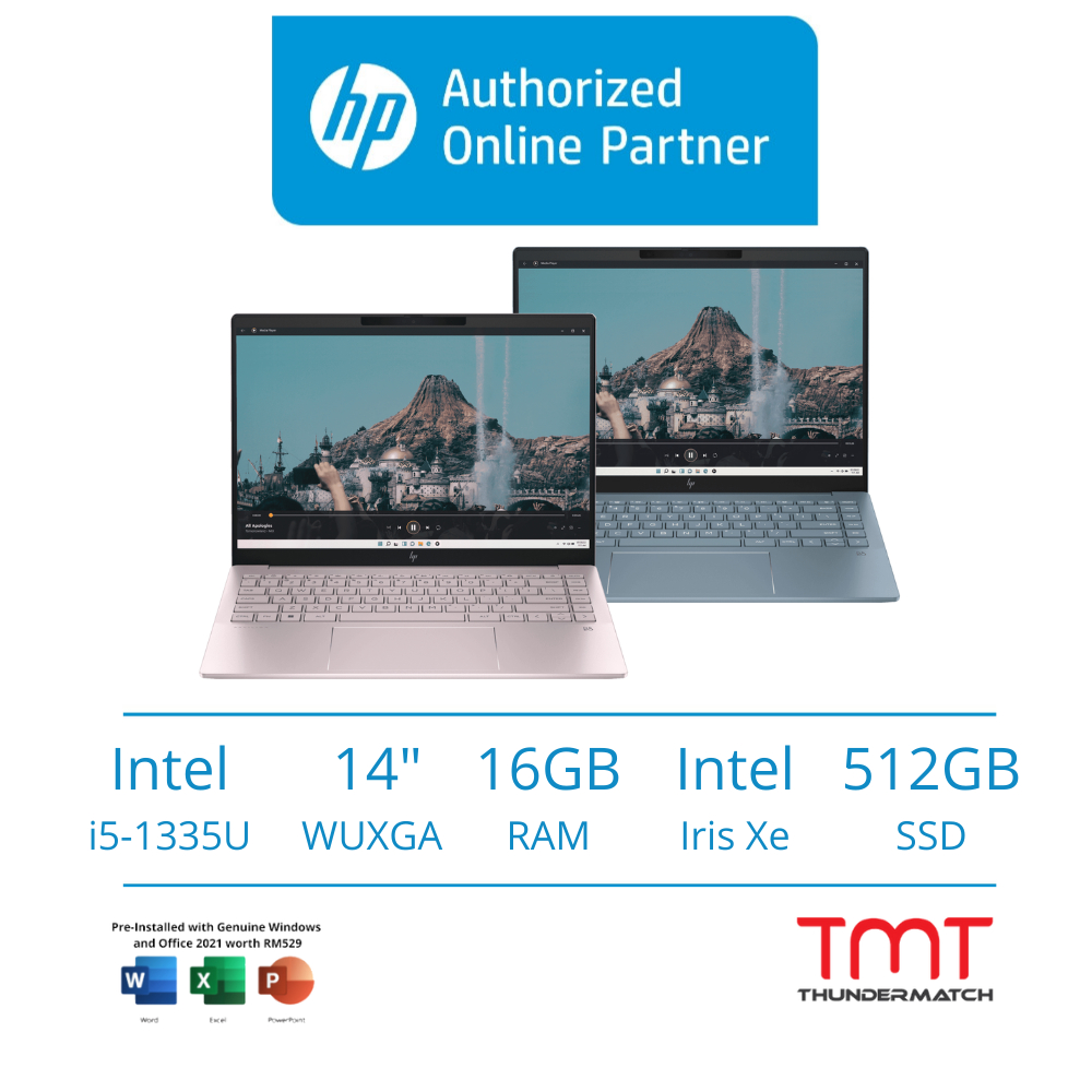 HP Pavilion Plus 14-ew0053TU/ew0059TU Laptop (MoonLight Blue/Tranquil ...