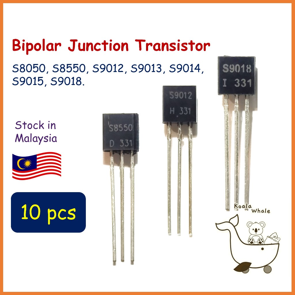 10pcs Bipolar Junction Transistor BJT S8050 S8550 S9012 S9013 S9014 S9015 S9018 | Shopee Malaysia