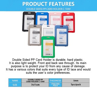 1PC QUAFF Single Sided PP Card Holder Vertical C-593V ID Holder ...