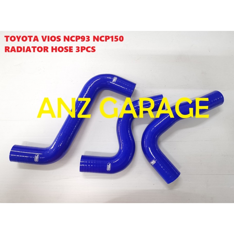 VIOS NCP93 NCP150 SAMCO RADIATOR HOSE COMPLETE BY PASS - ALUMINIUM T ...